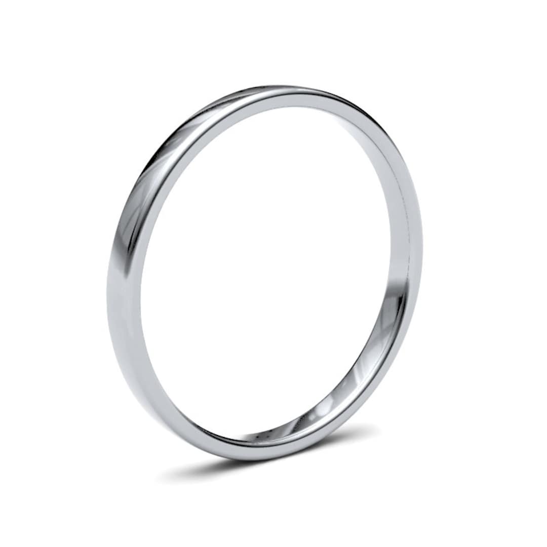 PLATINUM 2mm Court Wedding Band, Platinum Wedding Ring, Engagement Ring ...