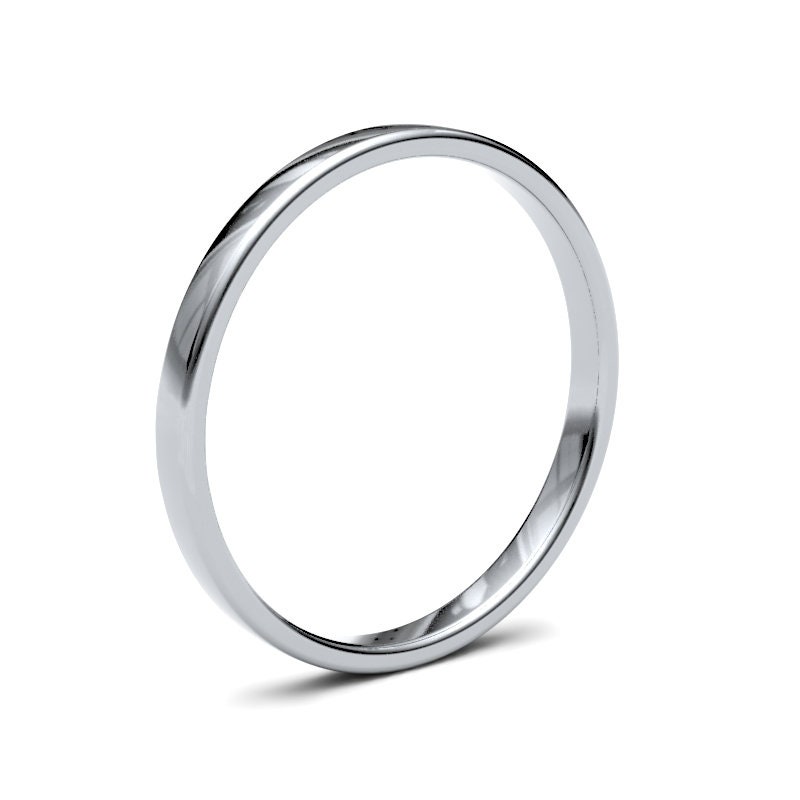 PLATINUM 2mm Court Wedding Band, Platinum Wedding Ring, Engagement Ring ...