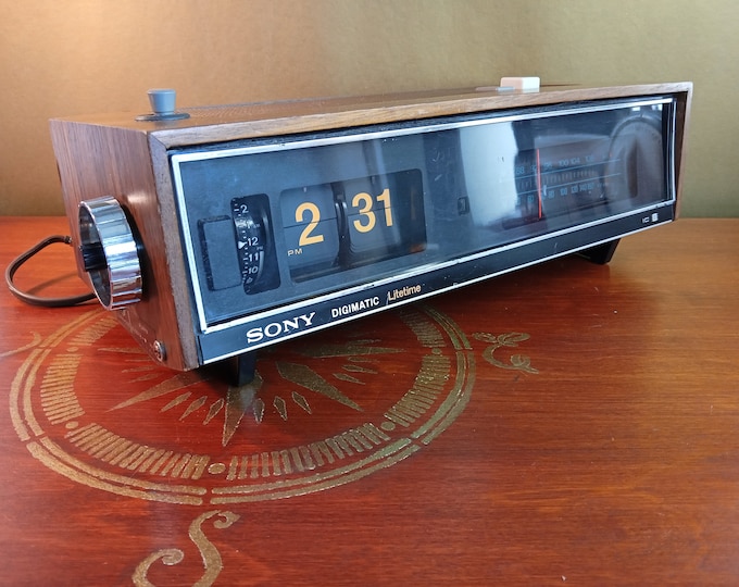 Vintage Sony Digimatic Flip Clock Radio TFM C720W Black Light - Etsy