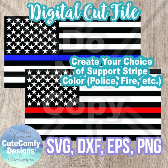 American Flag SVG DXF Png Eps Support Police Patriotic US Flag - Etsy