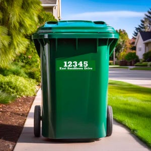 Custom Garbage Bin Trash Can Label Waterproof Decal Sticker ...