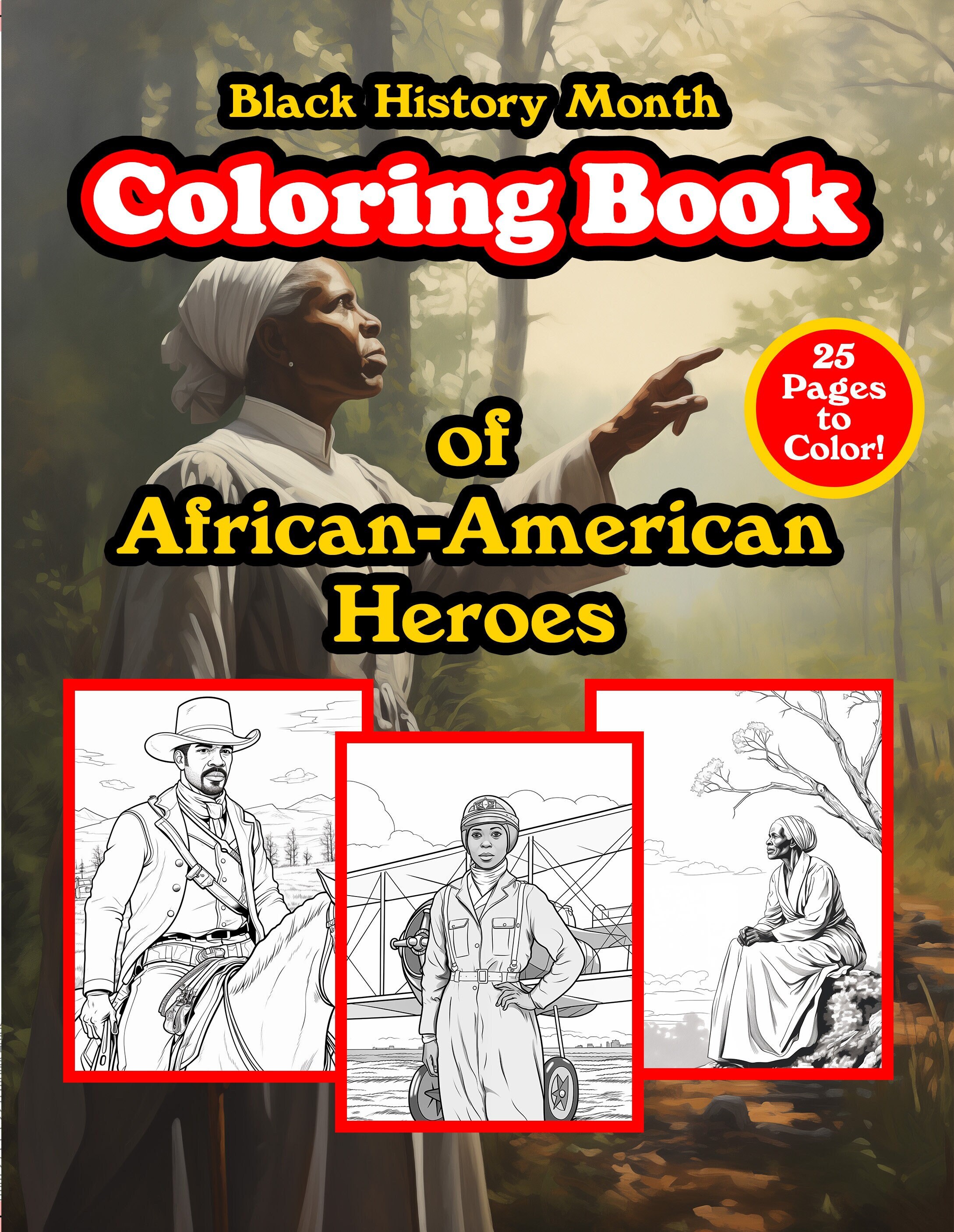 25 Black History Month Coloring Pages, Instant Digital Download African ...