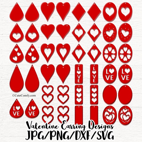 Valentine Earrings - Etsy