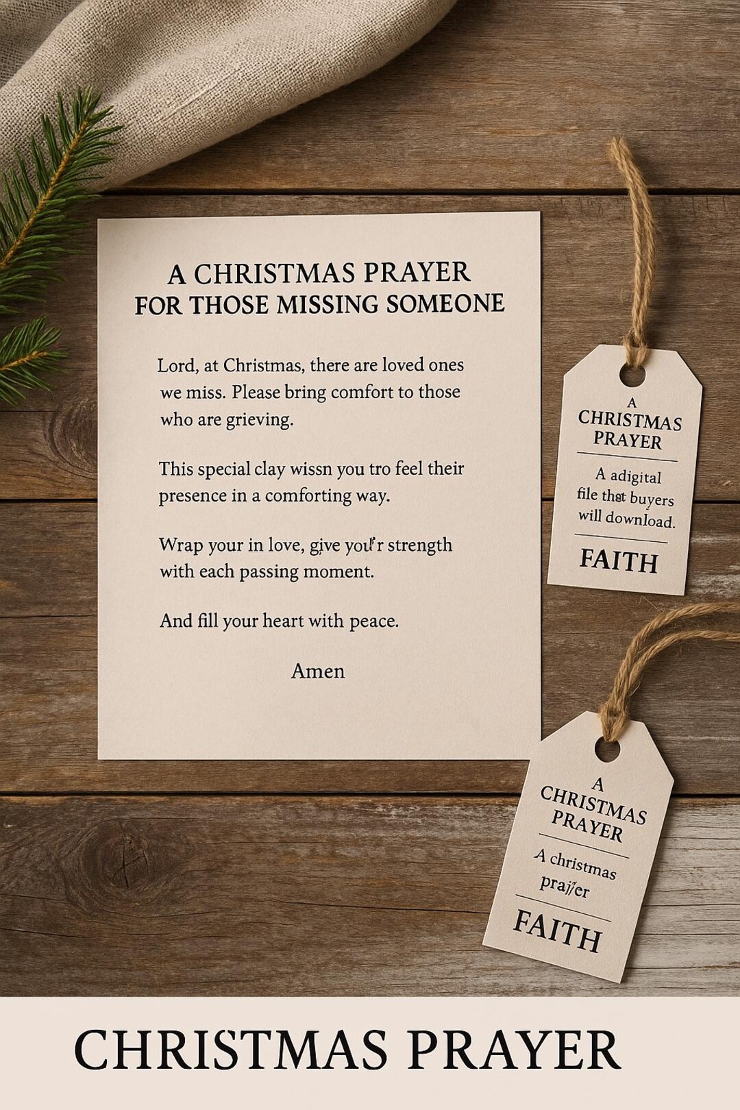 A Christmas Prayer for Those Missing Someone | Printable Letter ...