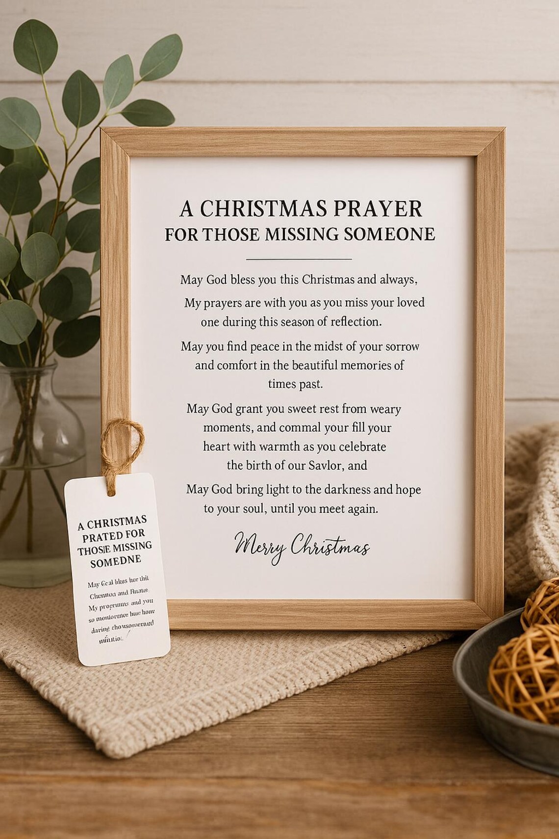 A Christmas Prayer for Those Missing Someone | Printable Letter ...