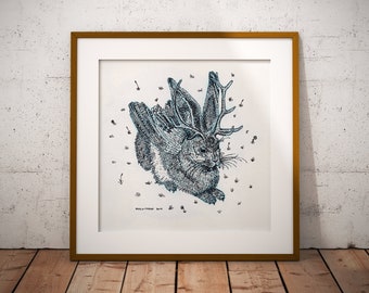 Jackalope Print - Etsy