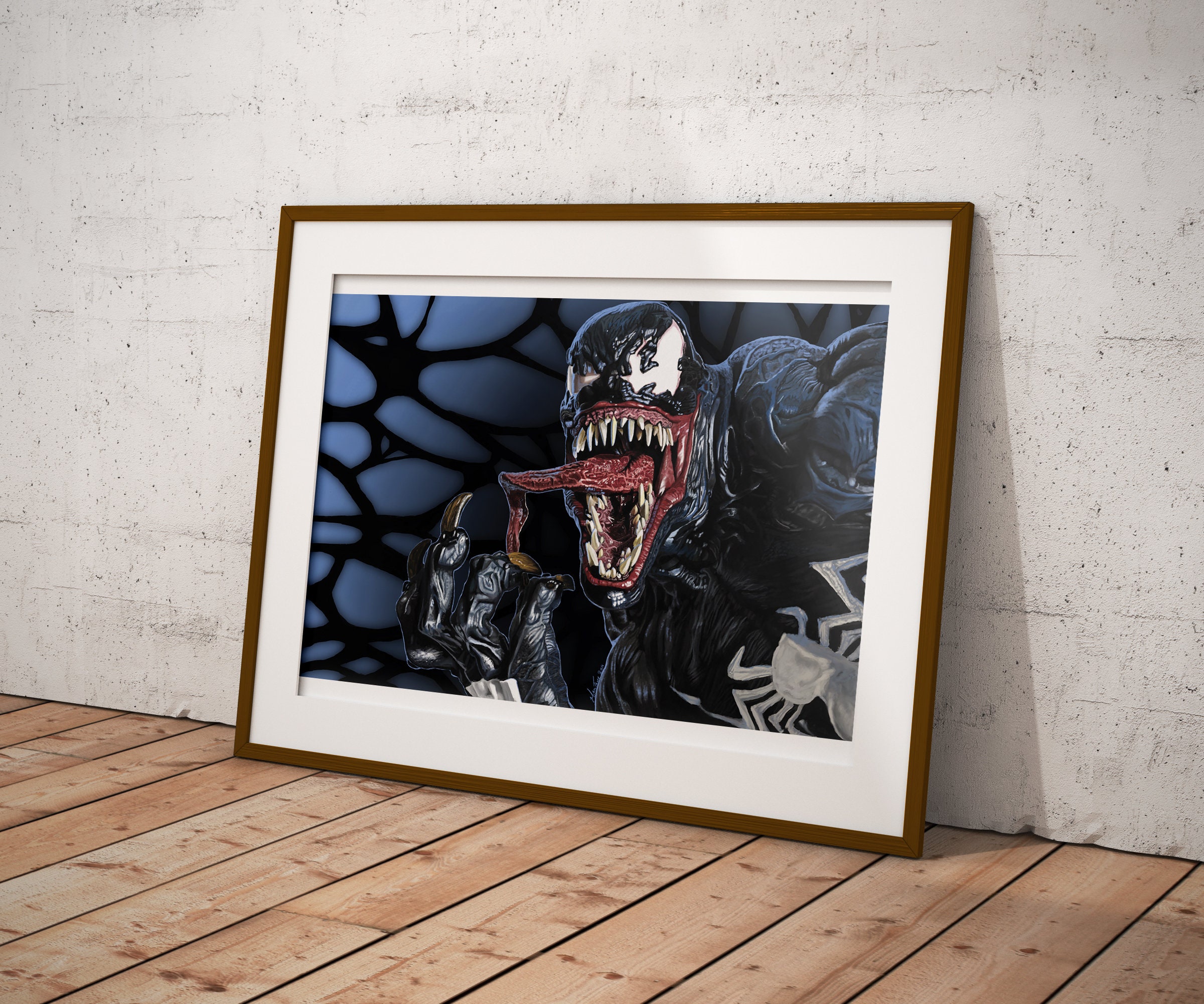 Venom Art Print Digital Painting Illustration Fine Art Wall Art Marvel ...