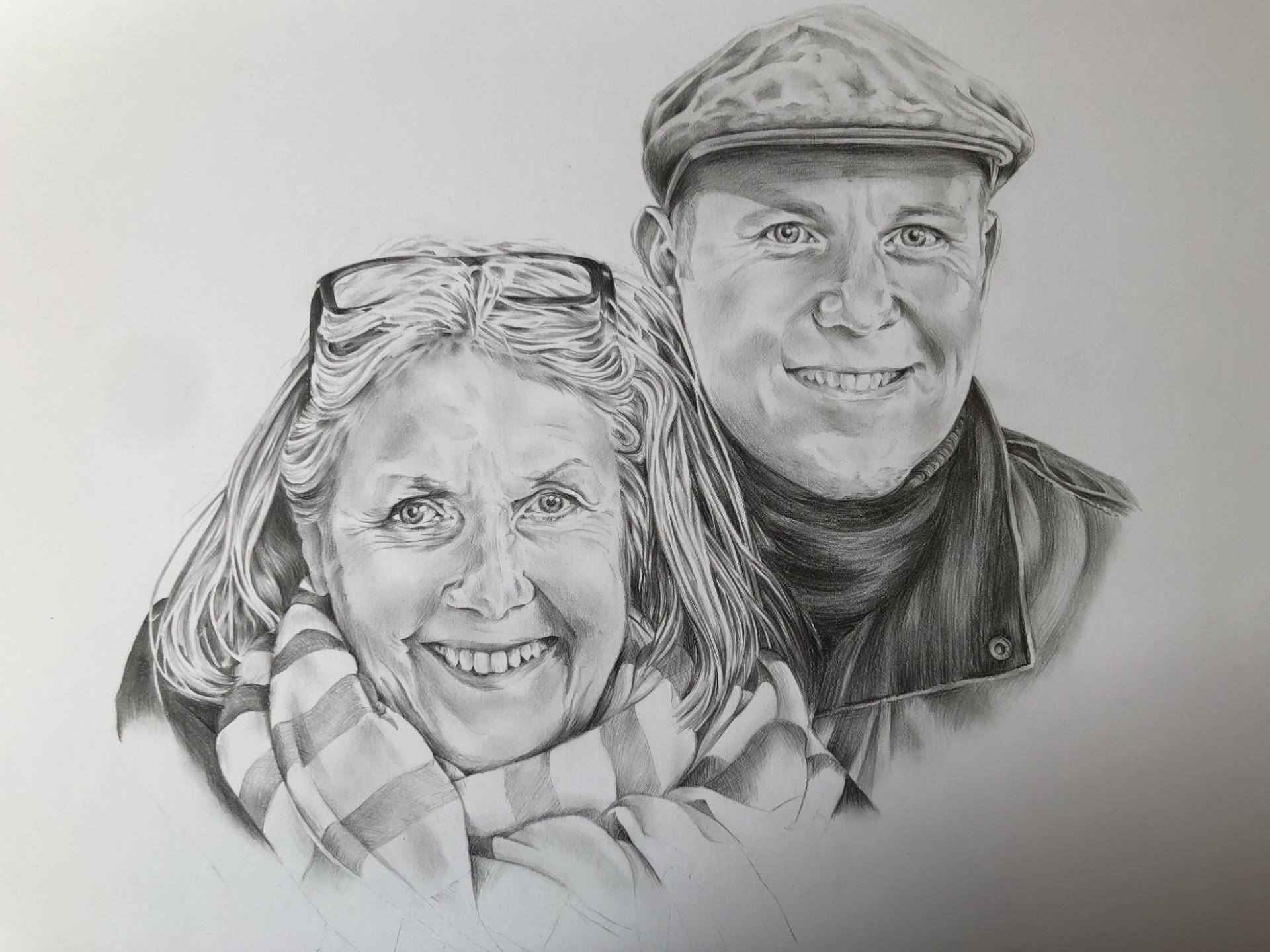 Pencil Portrait. Hand Drawn From a Photo, Beautiful Detail and ...