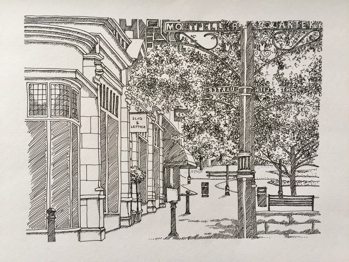 Cenotaph Harrogate, Hand Drawn Image, Pen and Ink, Drawing - Etsy UK