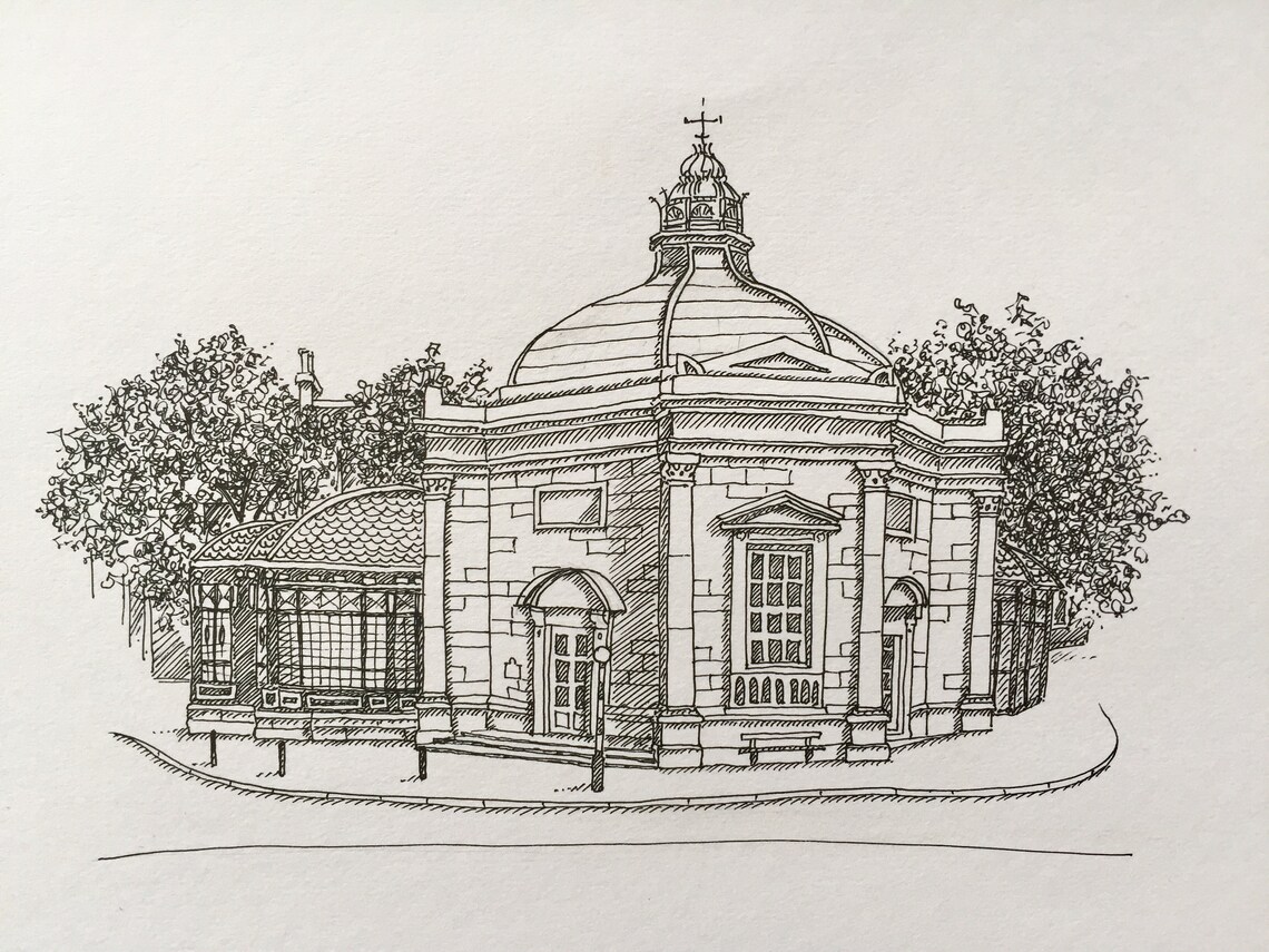 Cenotaph Harrogate, Hand Drawn Image, Pen and Ink, Drawing - Etsy UK