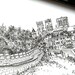 York Minster Hand Drawn Illustration, Castle Walls, York, North ...