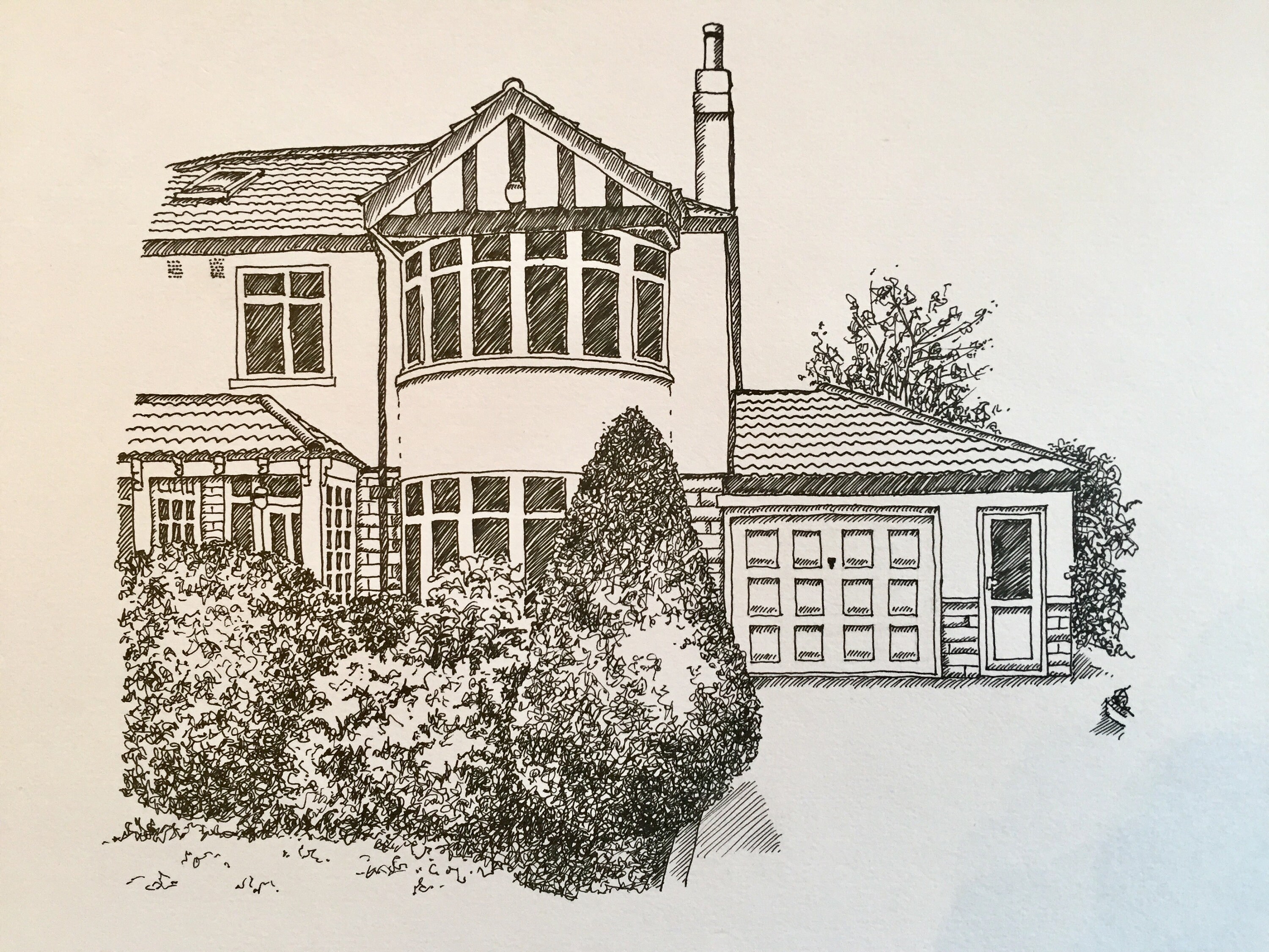 Hand Drawn House Drawing, Bespoke Picture of Your Home, Housewarming ...
