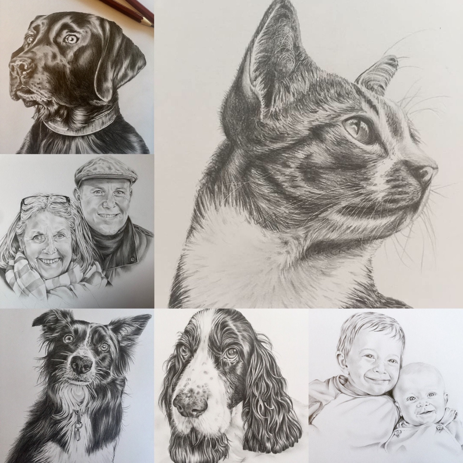 Pencil Portrait. Hand Drawn From a Photo, Beautiful Detail and ...