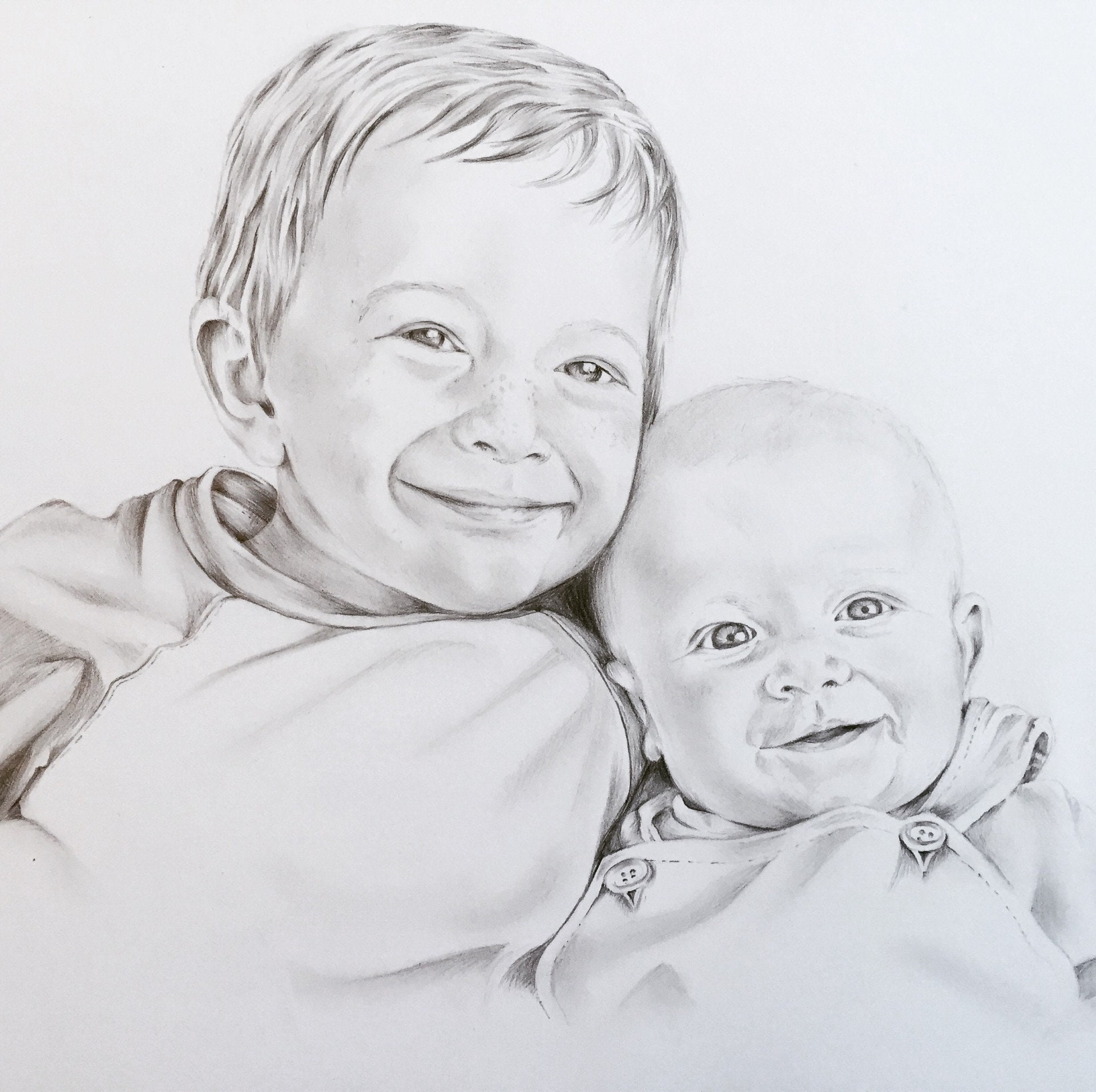 Pencil Portrait. Hand Drawn From a Photo, Beautiful Detail and ...