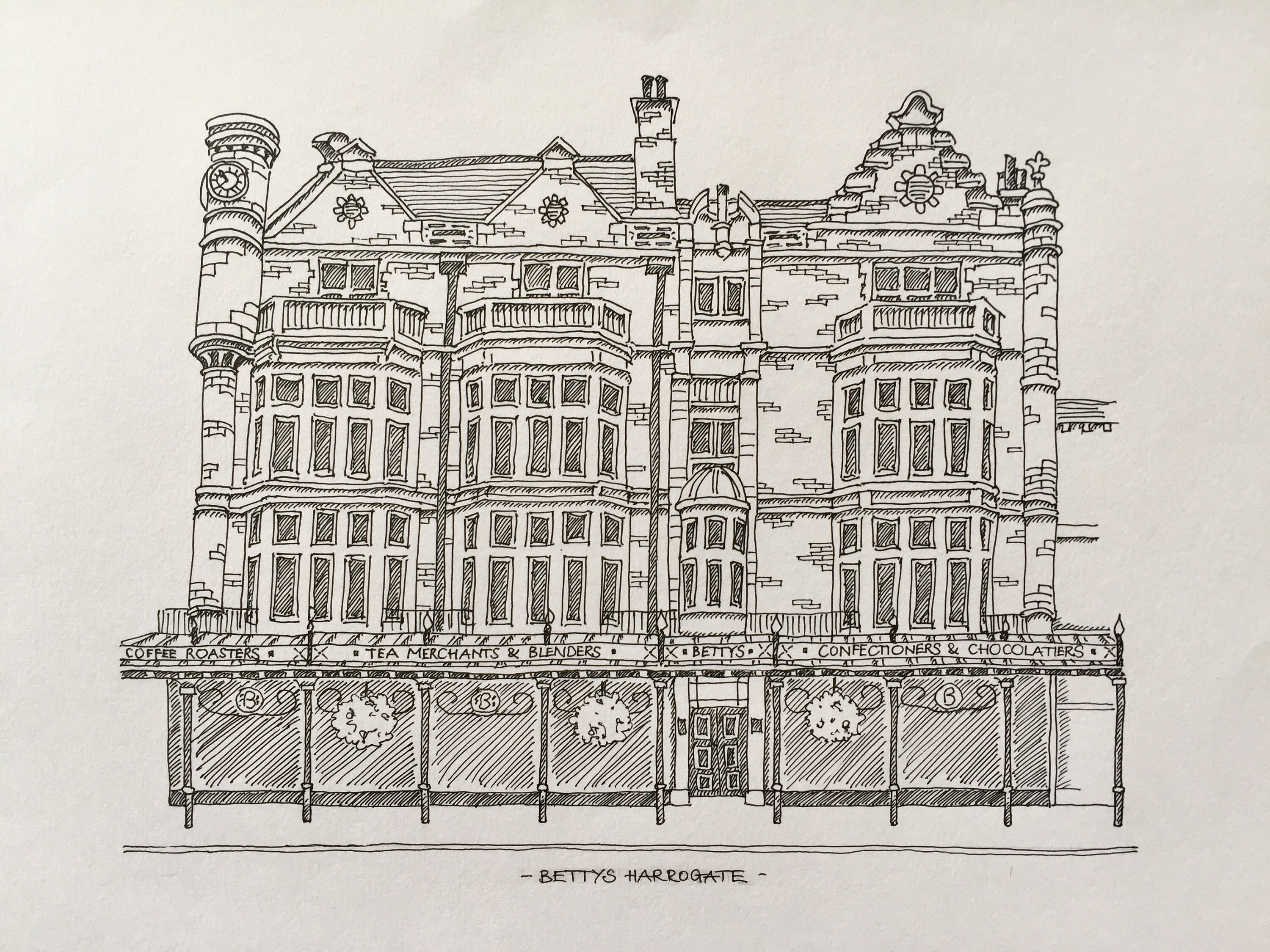 Cenotaph Harrogate, Hand Drawn Image, Pen and Ink, Drawing - Etsy UK
