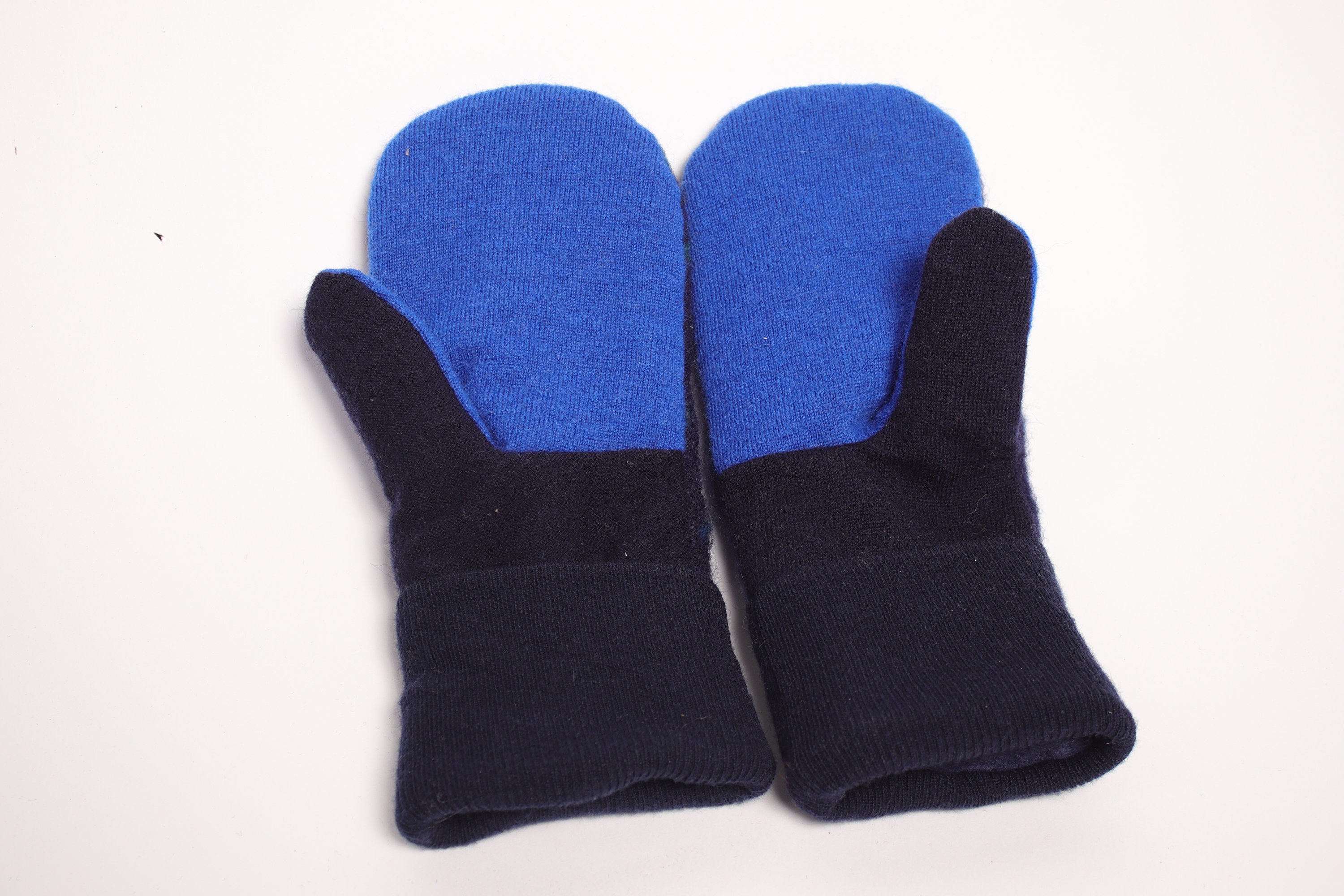 Medium Handmade Wool Mittens Fleece Lined - Etsy UK