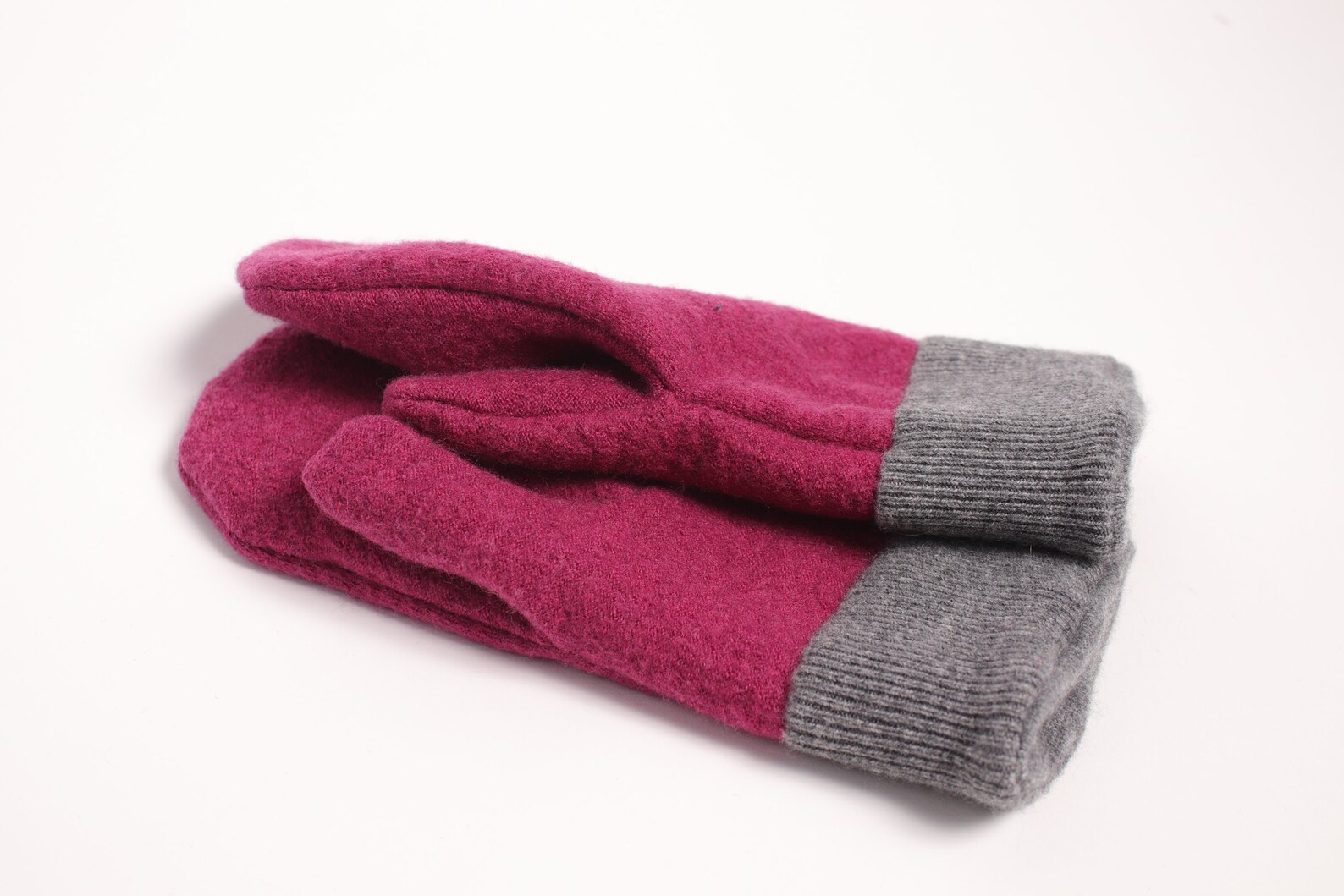 Medium Handmade Wool Mittens - Fleece Lined - Etsy Italia