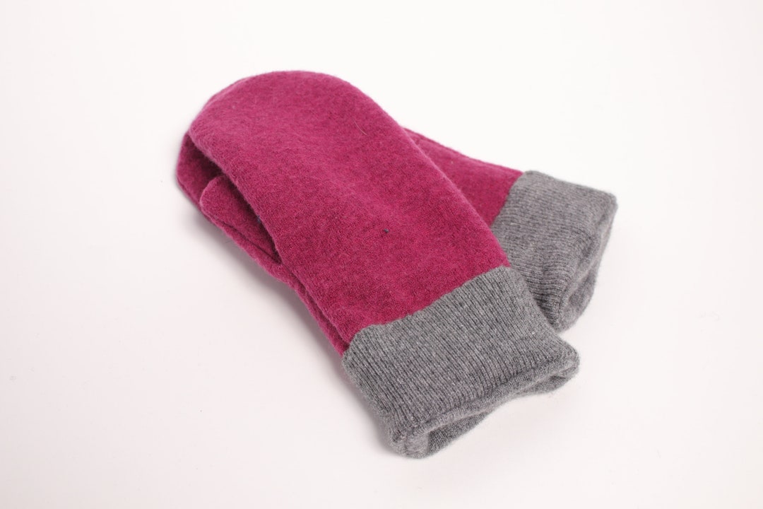 Medium Handmade Wool Mittens Fleece Lined - Etsy Italia