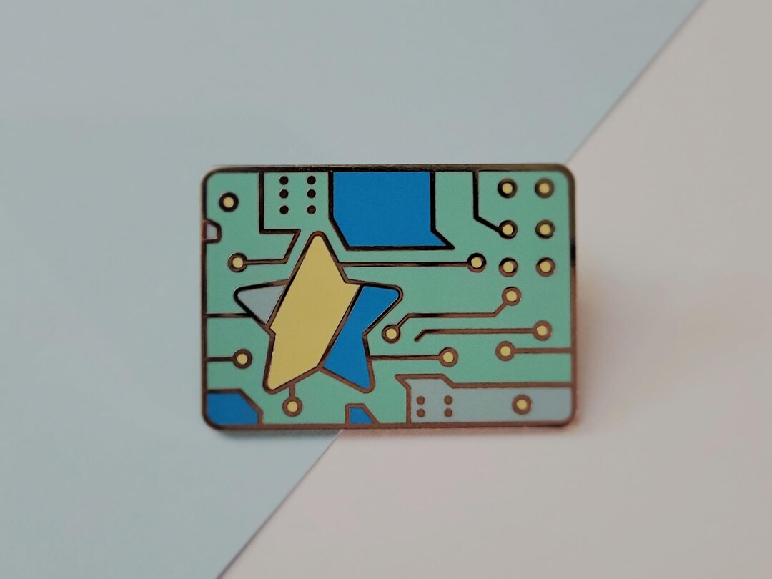 Star Circuit Enamel Pin - Etsy