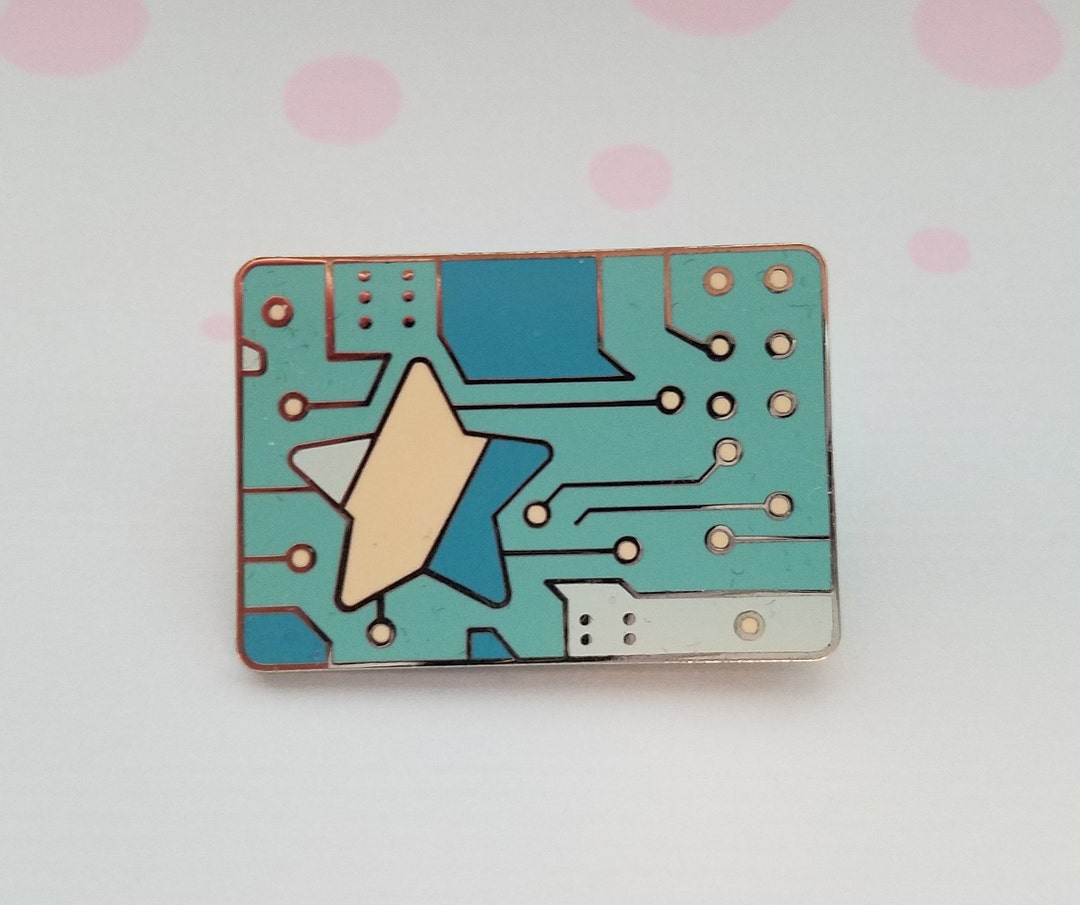 Star Circuit Enamel Pin - Etsy