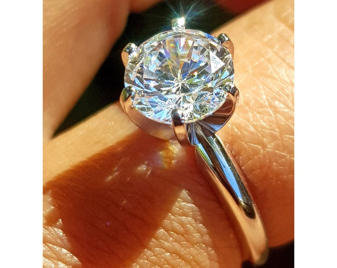 1ct 1.5ct 2ct 2.5ct 3ct Genuine VS E D Lab Diamond Made Coated - Etsy