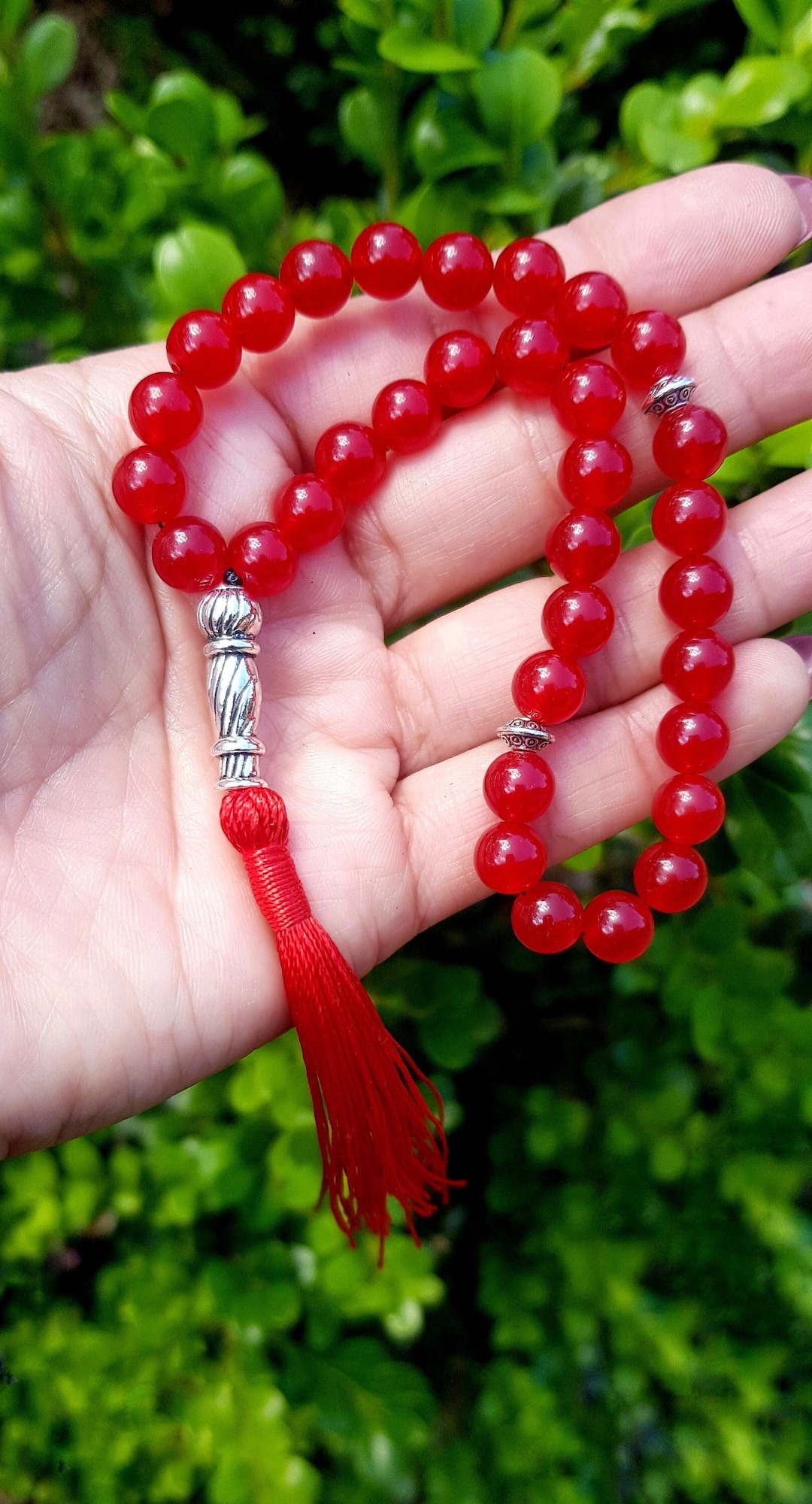 Natural Red Carnelian Tasbih Tesbih Misbaha Tasbeeh Sibha Aqeeq ...