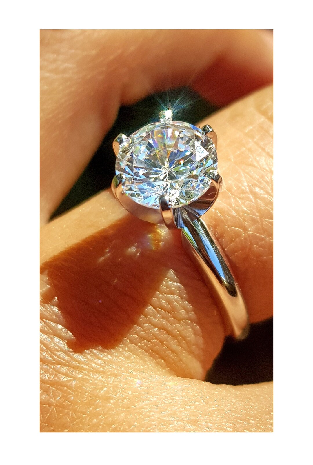 1ct 1.5ct 2ct 2.5ct 3ct Genuine VS E D Lab Diamond Made Coated Created ...