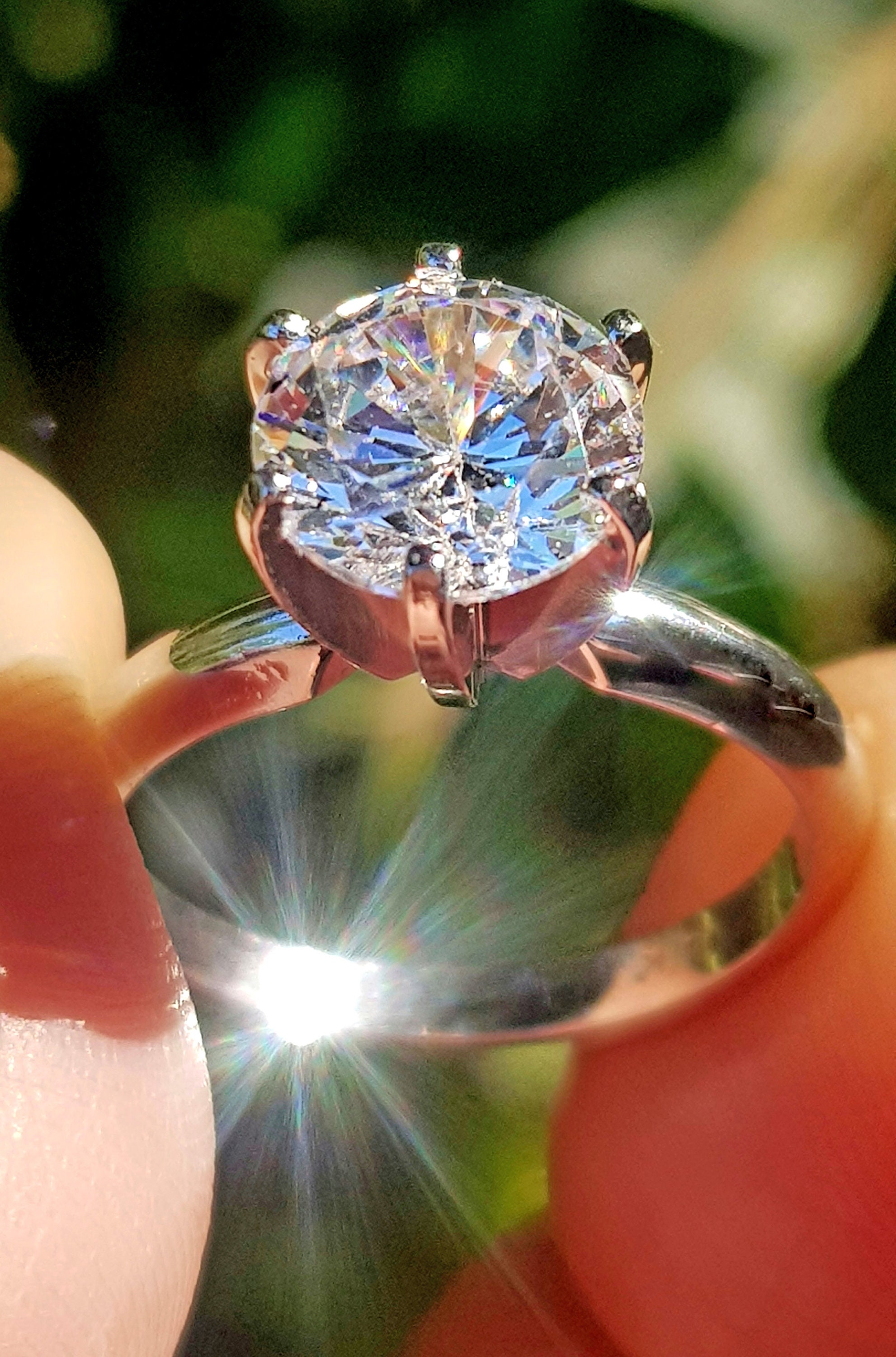 1ct 1.5ct 2ct 2.5ct 3ct Genuine VS E D Lab Diamond Made Coated | Etsy