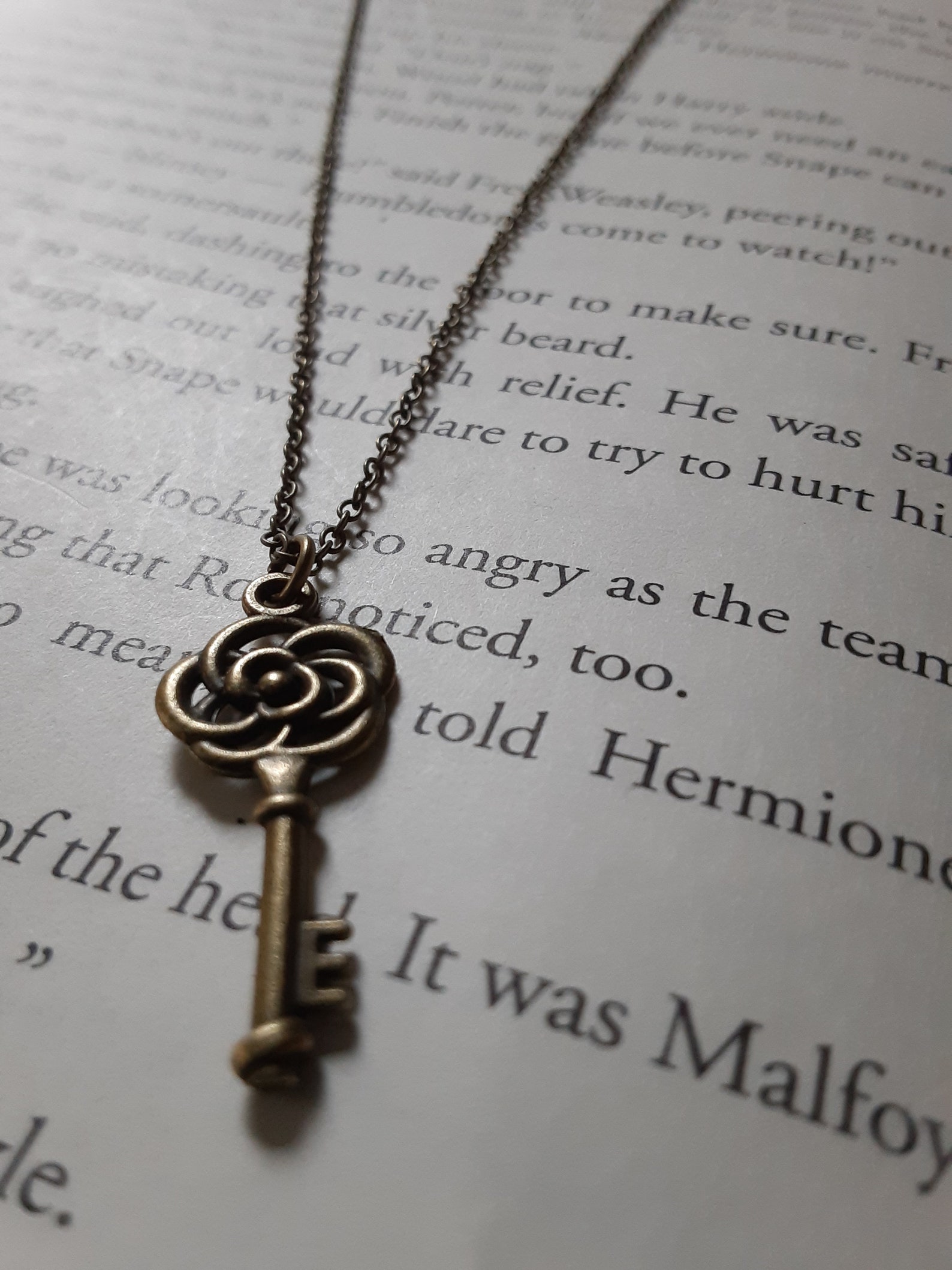 3 Colors Available Tiny Silver Rose Key Flower Key Pendant - Etsy