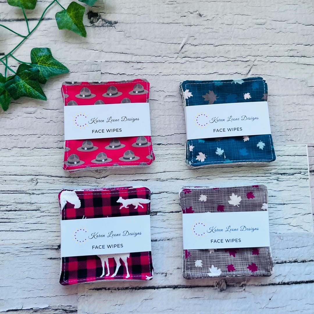 Canadian Organic Bamboo Reusable Face Wipes, Make up Remover Pads ...