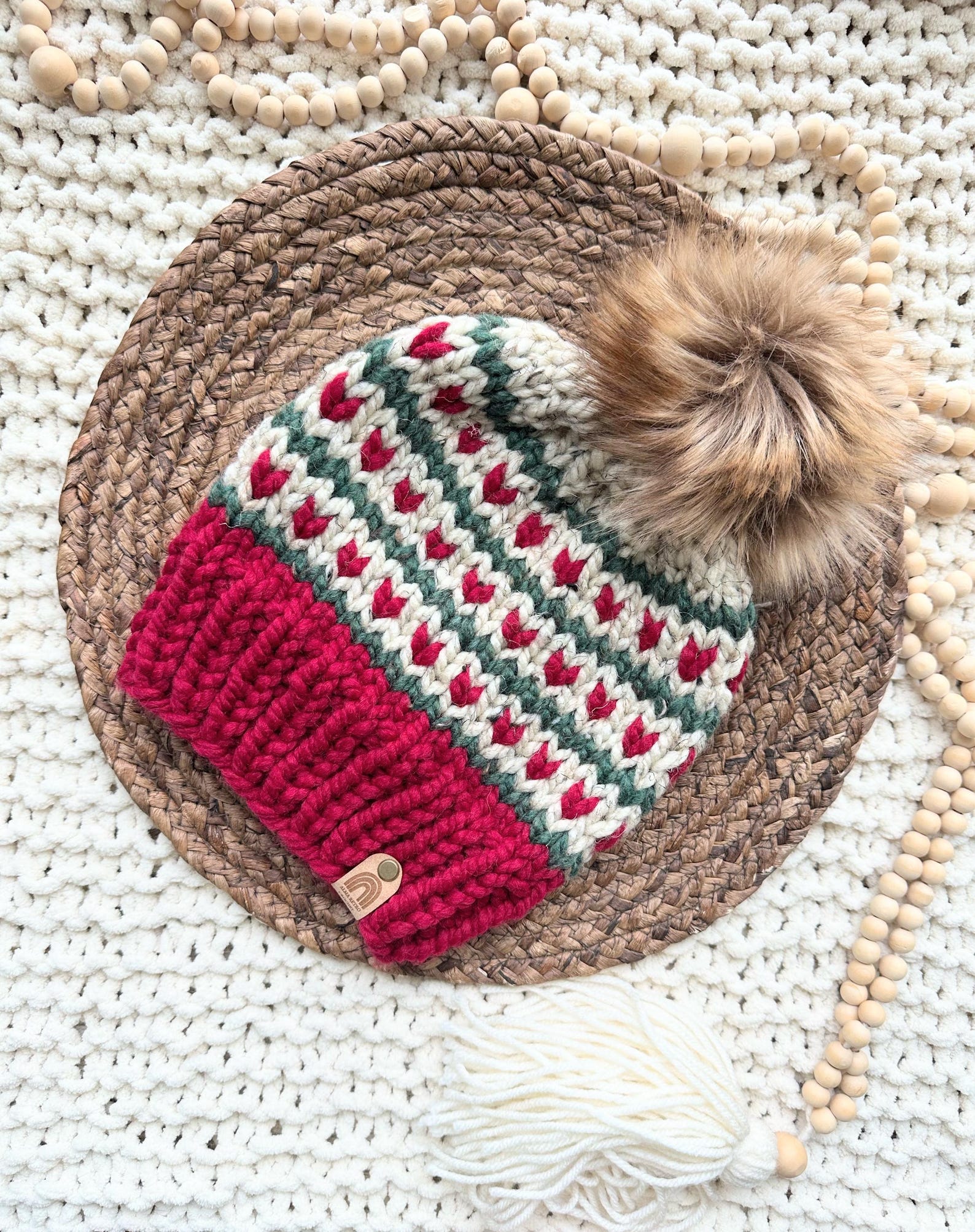 Christmas Knit Hat, Winter Tuque - Etsy