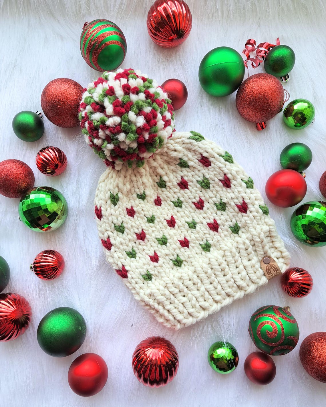 Christmas Knit Hat, Winter Tuque - Etsy