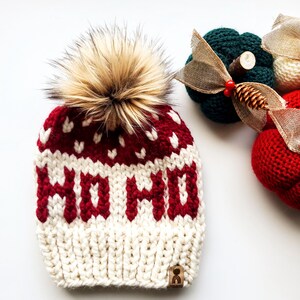 Christmas Knit Hat, Winter Tuque - Etsy