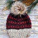 Christmas Knit Hat, Winter Tuque - Etsy