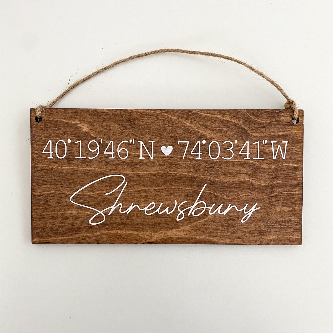 Coordinates Sign 8x4 Wooden Sign Latitude Longitude - Etsy