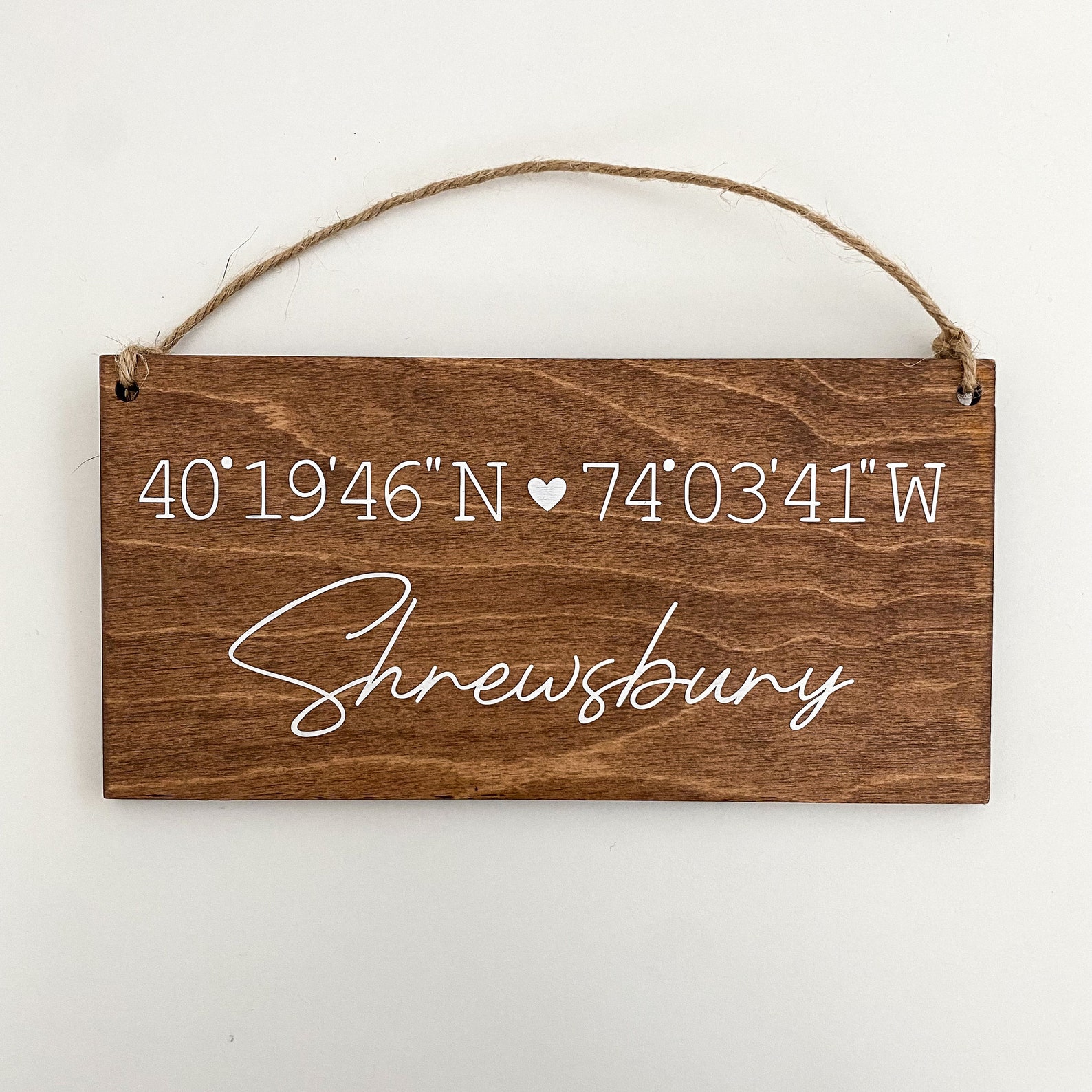 Coordinates Sign 8x4 Wooden Sign Latitude Longitude - Etsy