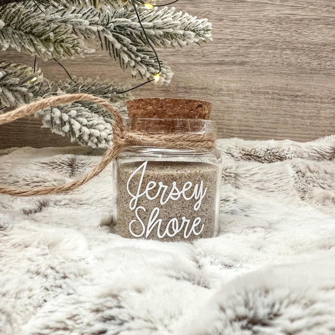 Jersey Shore Sand Keepsake Bottle Ornament | Glass Bottle With Cork ...