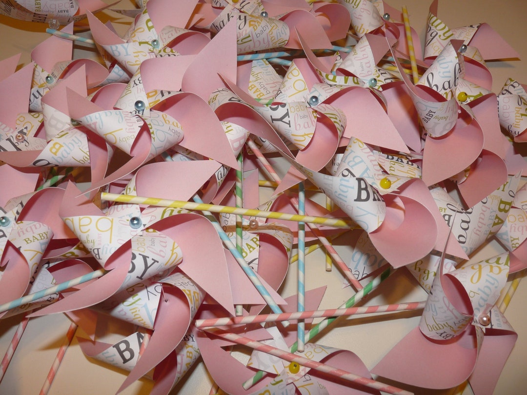 18 Spinning Baby Pinwheels, Party Favor, Celebration Decoration, Photo ...