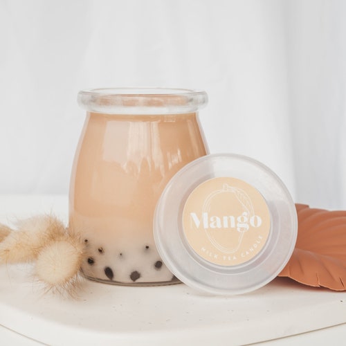 Strawberry Boba Milk Tea Candle - Etsy