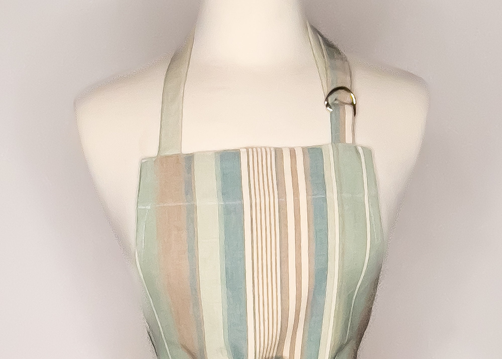 Womens Kitchen Apron Island Stripe-aqua Chef Apron Apron - Etsy