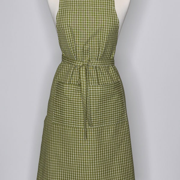 Gingham Check Apron - Etsy