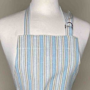 Women’s Kitchen Apron, Stillwater Stripe - Bluetint, Chef’s Apron ...