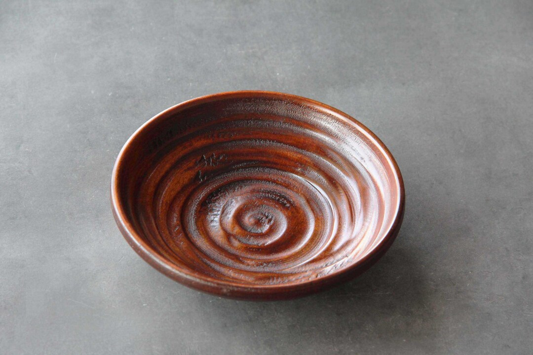 Hand Carved Wooden Saucer | Sanuki-bori | Japanese Tea - Etsy