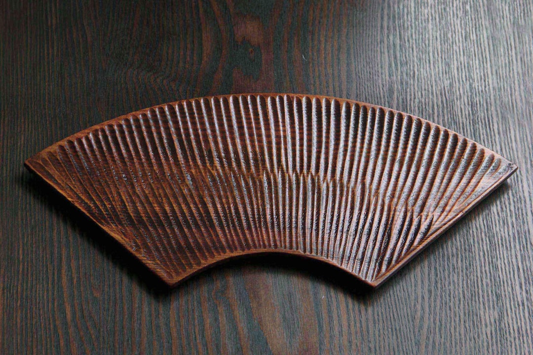 36cm / Hand Carved Japanese Wooden Plate | Sushi Sashimi Plate | Tea ...