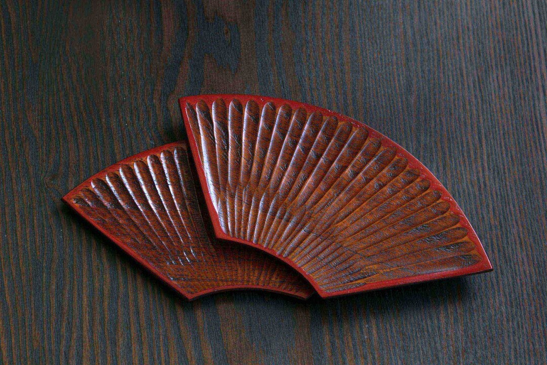 20cm / Carved Wooden Plate | Japanese Tableware | Japanese Mingei Craft ...