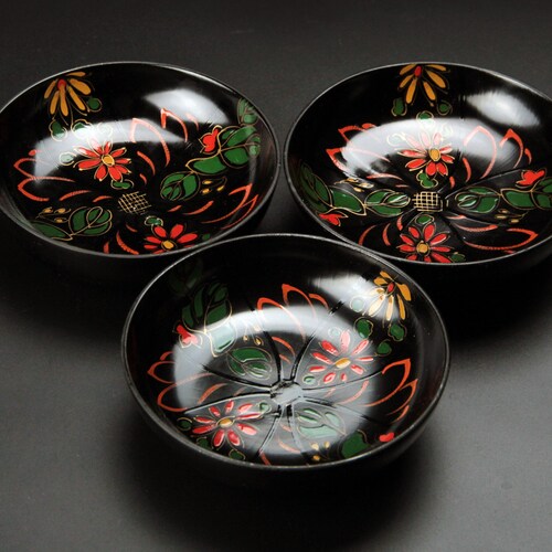 Hexagon Floral Square Dishes Aritayaki Floral Motif Seifu Plates Gift ...