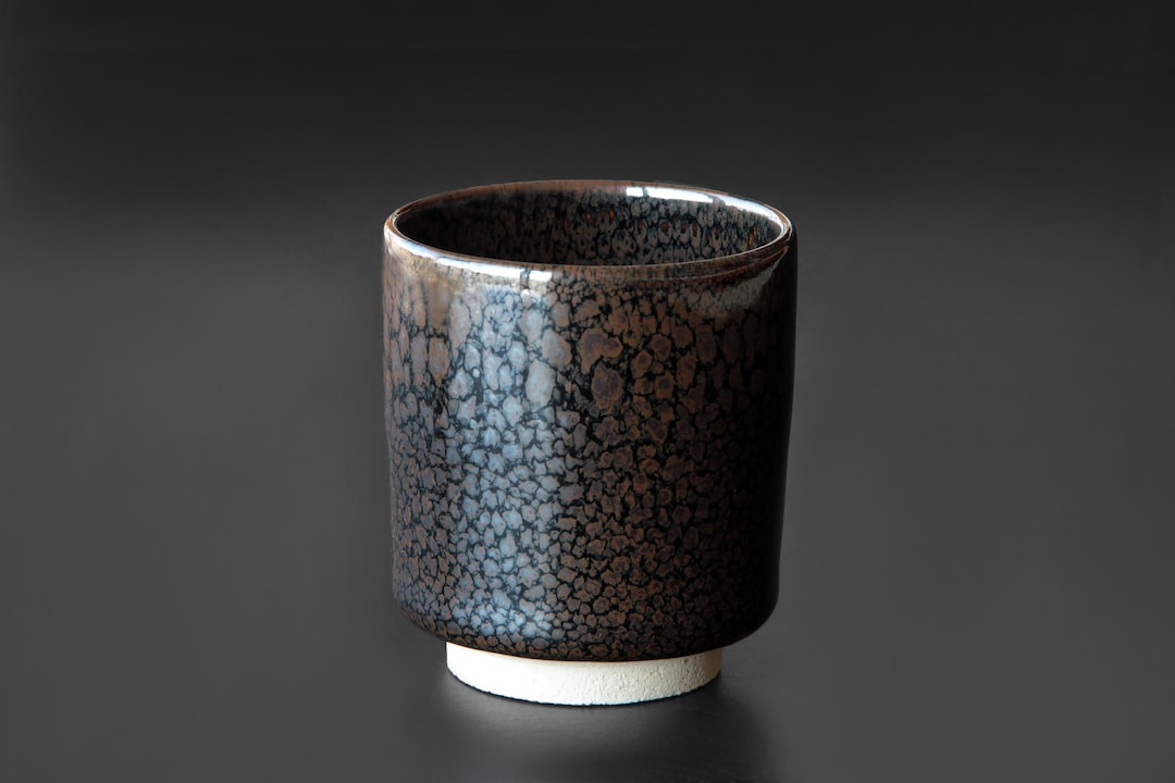 Japanese Tea Cup | Tenmoku Glaze - Etsy