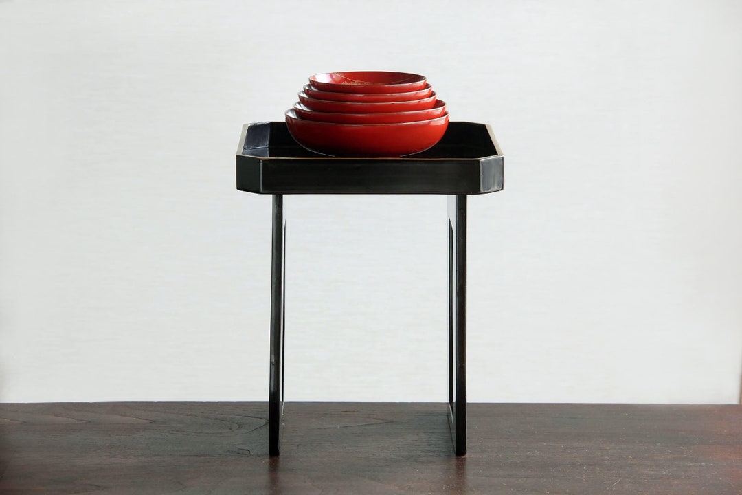 Antique Japanese Sake Set | Makie Drawing Urushi Lacquerware | Sakazuki ...