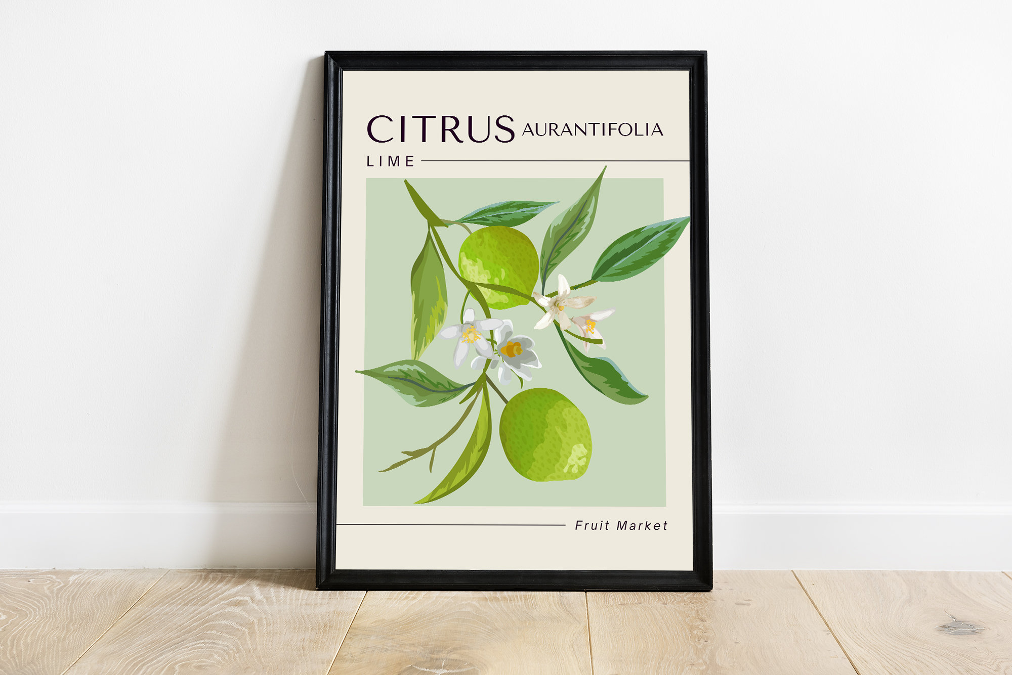 Set of 3 Citrus Fruits Poster Printable | Lemon Orange Lime Minimalist ...