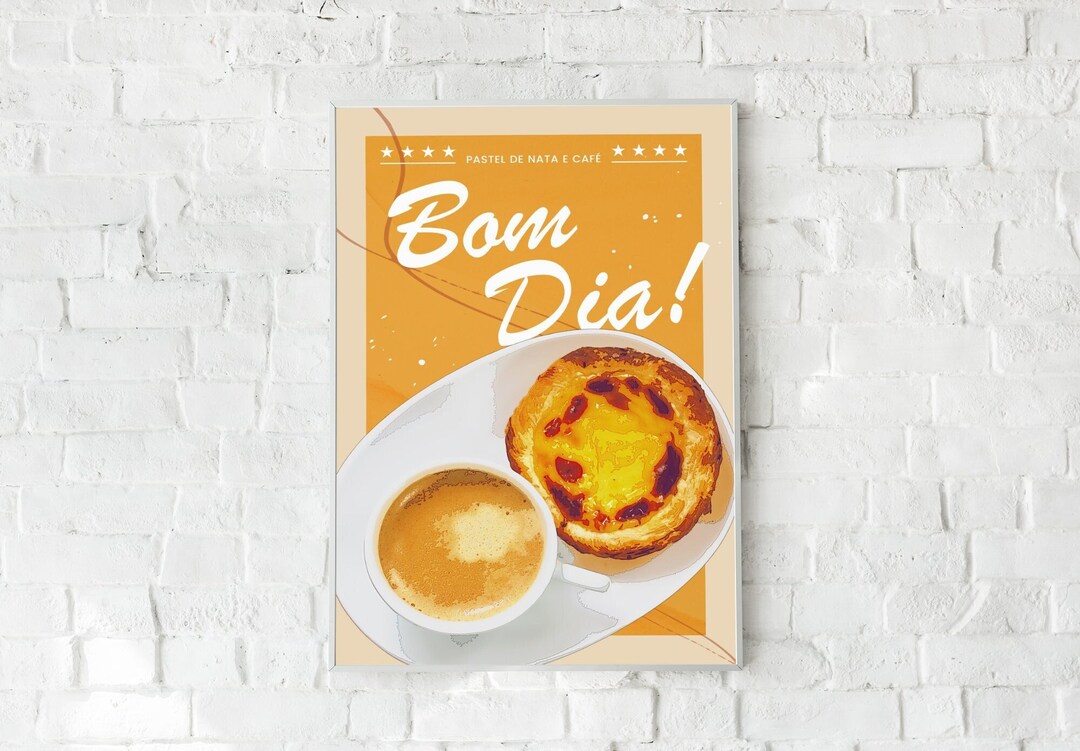 Pastel De Nata Poster Printable | Portuguese Pastry Minimalist Wall Art ...